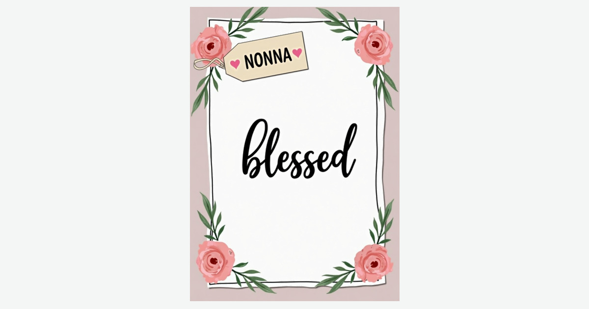 Blessed Floral Nonna Card | Clever Studio Art