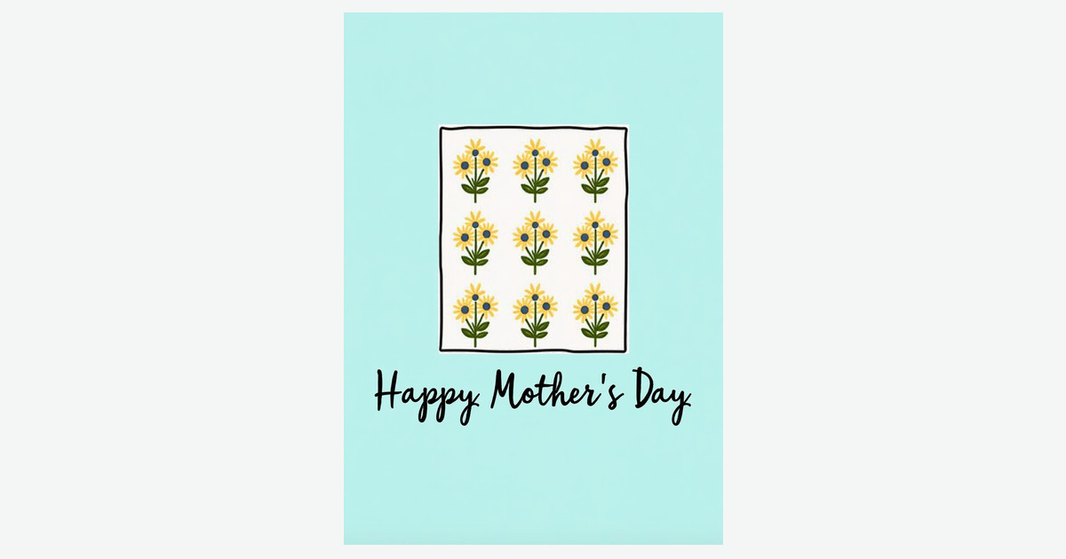 Blossom Grid Mothers Day Card | Clever Studio Art