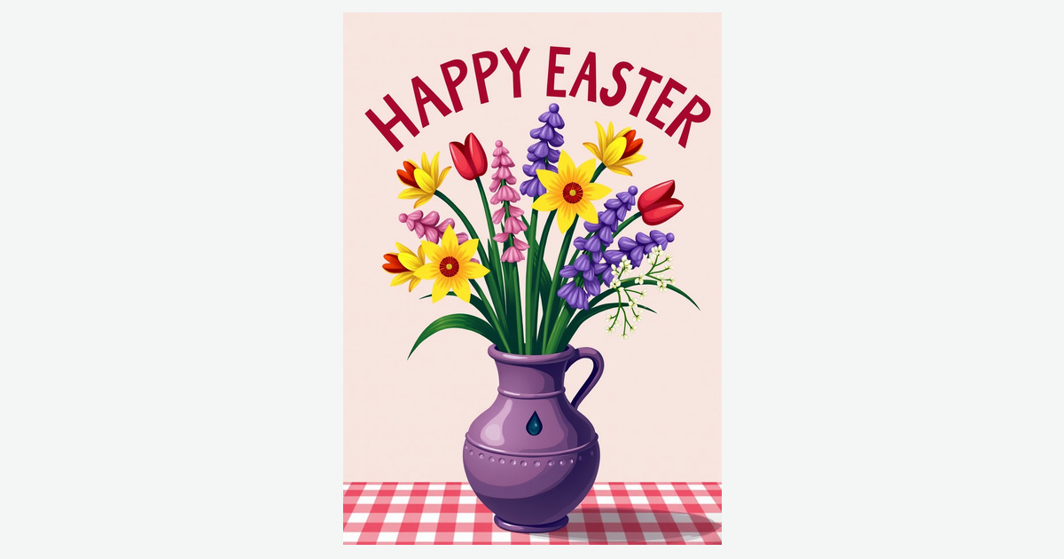 Spring Flower Bouquet Card | Clever Studio Art