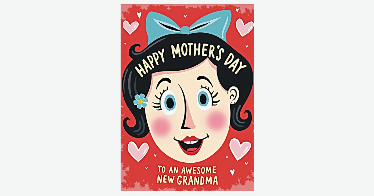Sweet Mothers Day Face Card | Clever Studio Art